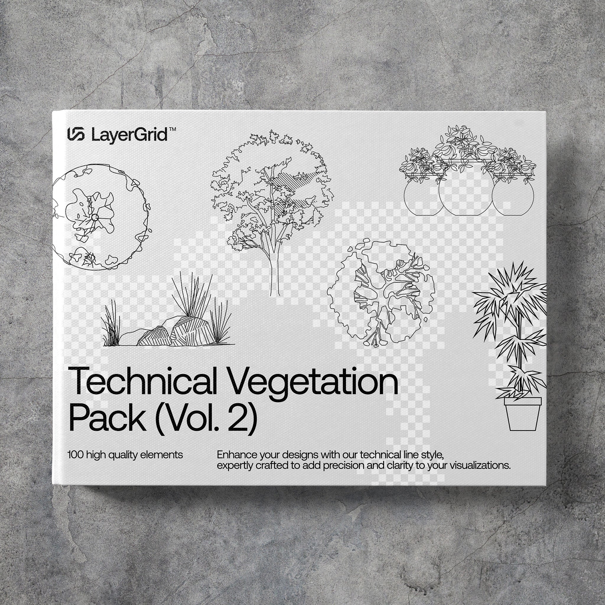Technical Vegetation Pack (Vol. 2) – LayerGrid