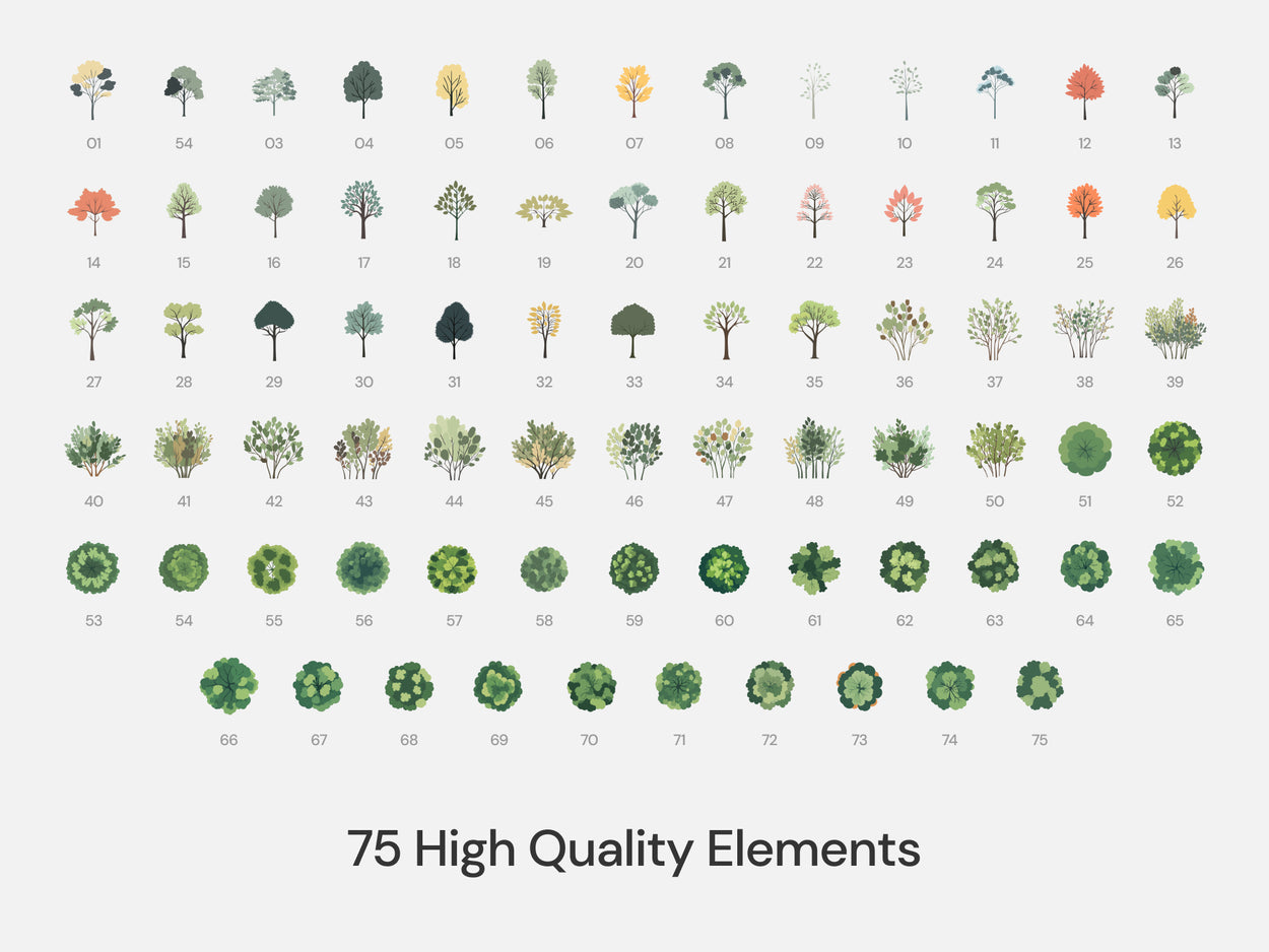 Flat Collage Vegetation Pack (Vol.2) – LayerGrid