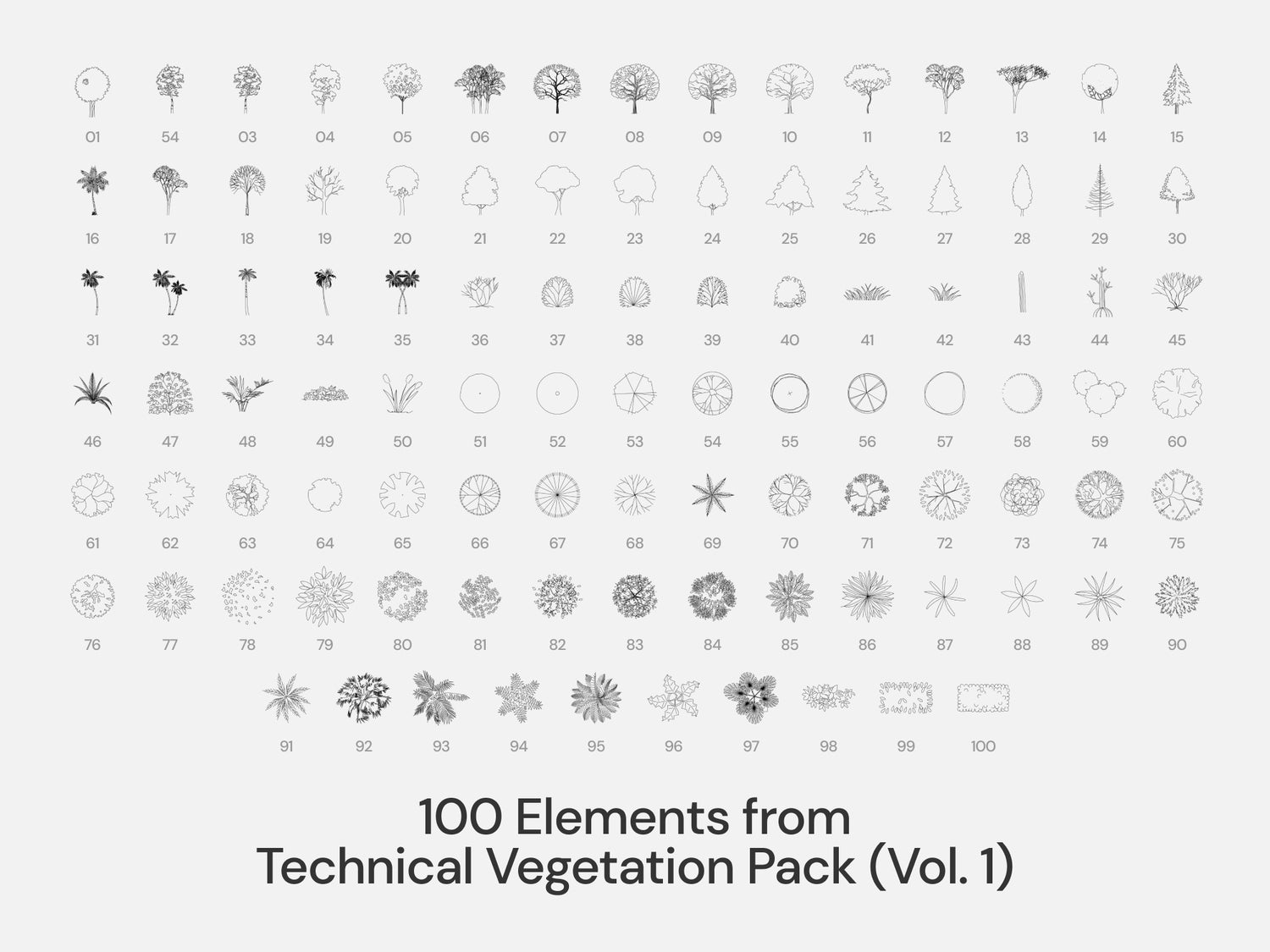 Technical Vegetation Pack (Vol. 1) – LayerGrid
